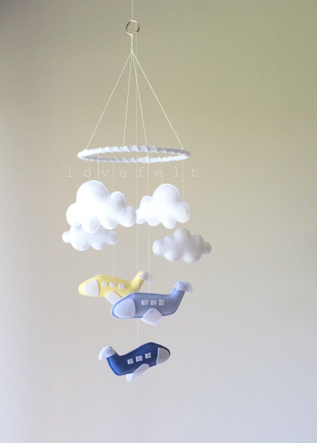 Baby Mobile - Airplane Mobile - Planes Mobile - Clouds Mobile - Etsy