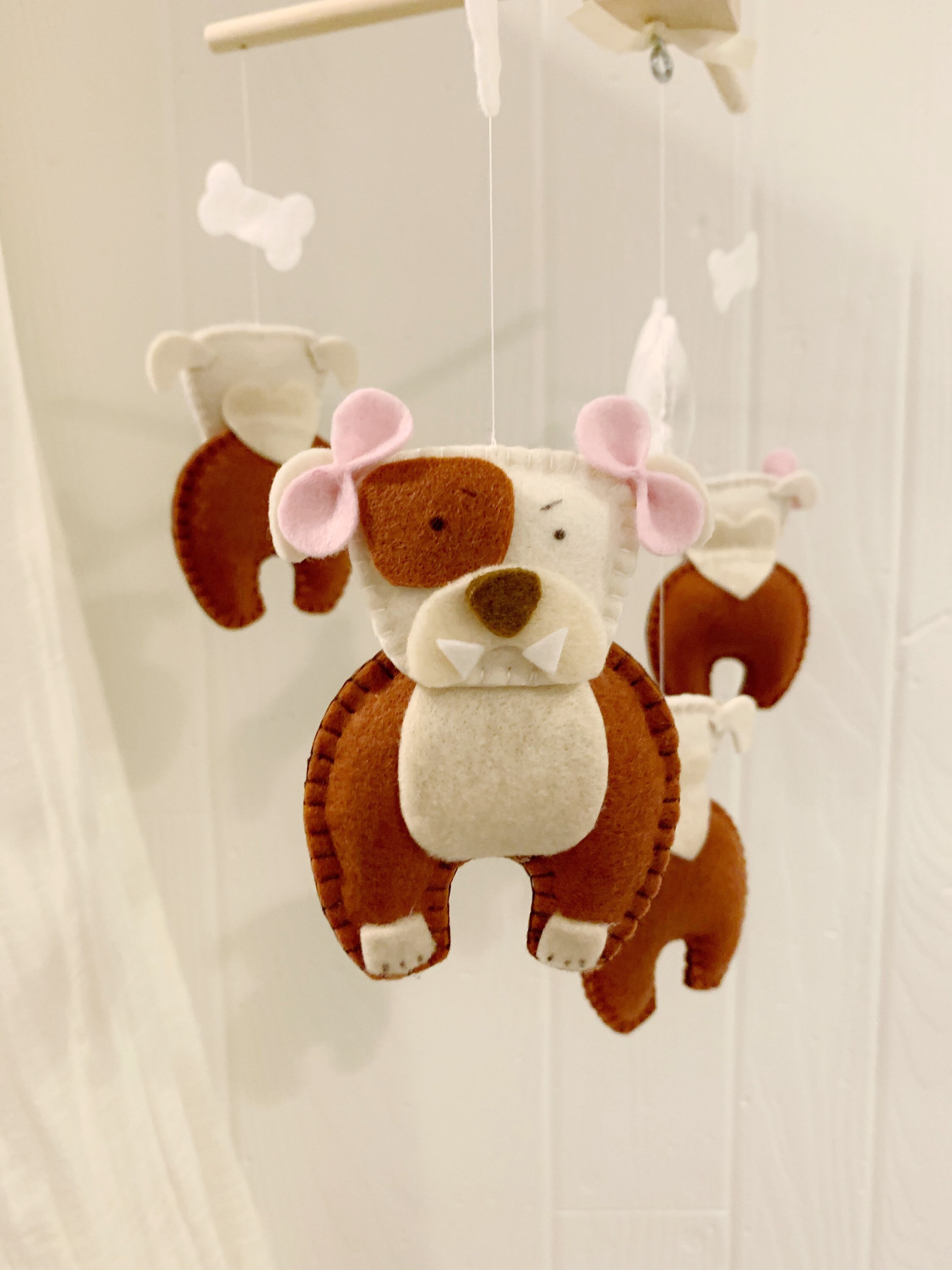 Baby Mobile - Baby Mobile Dog - Bulldog Mobile - Dog Mobile - Moon ...