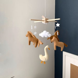 Baby Mobile Horses, Baby Mobile Duck, Goose Mobile, Baby Crib Mobile ...