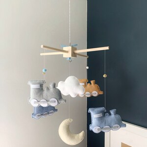 Baby Mobile -baby Crib Mobile - Train Mobile - Train Baby Mobile - Crib ...