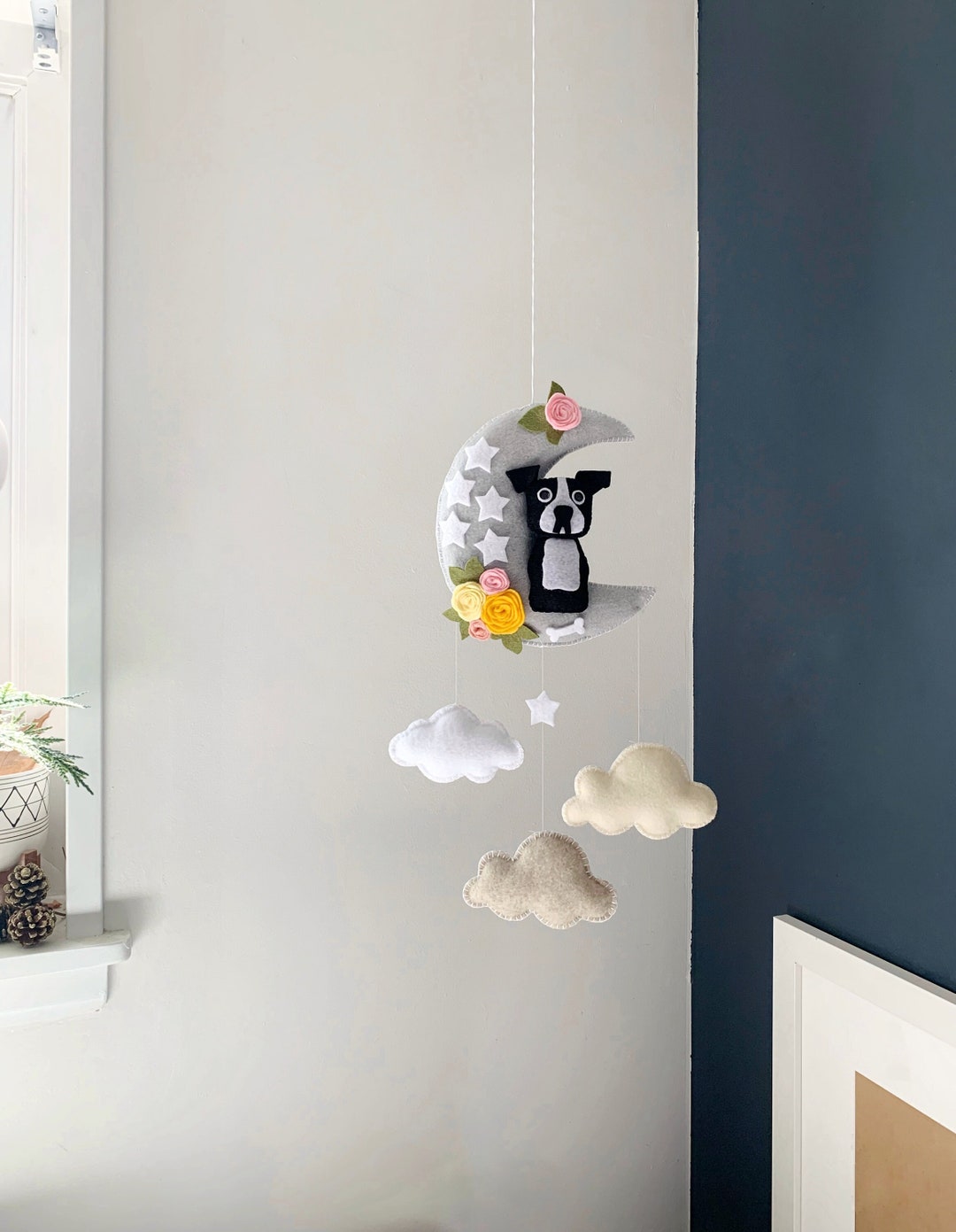 Baby Mobile Dog, Puppy Mobile, Boston Terrier Mobile, Nursery Mobile ...