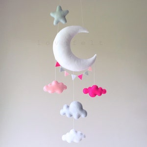 Baby Mobile - Moon Mobile - Cloud Mobile - Baby Mobile Star - Etsy