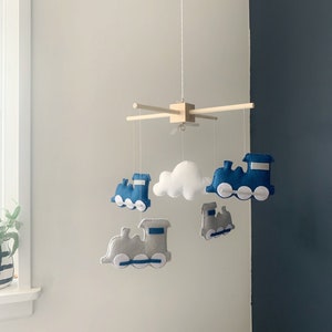 Baby Mobile -baby Crib Mobile - Train Mobile - Train Baby Mobile - Crib ...