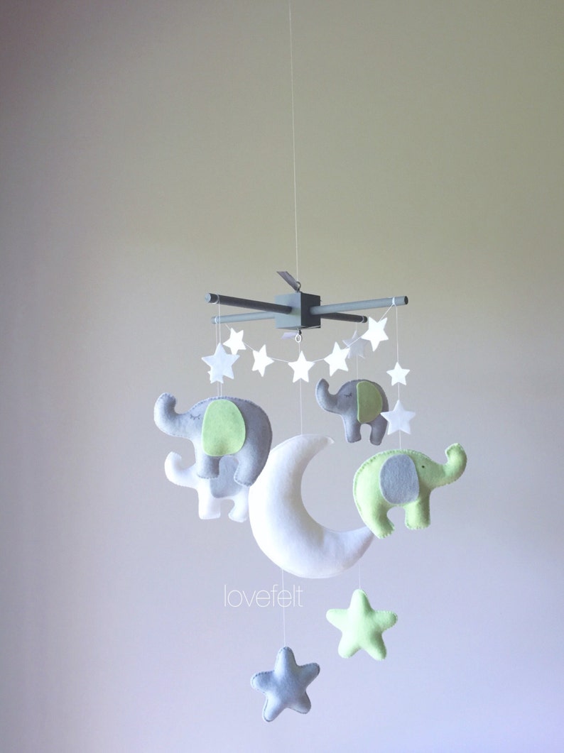 Baby Crib Mobile Baby Mobile Elephant Mobile Mobile Gray - Etsy