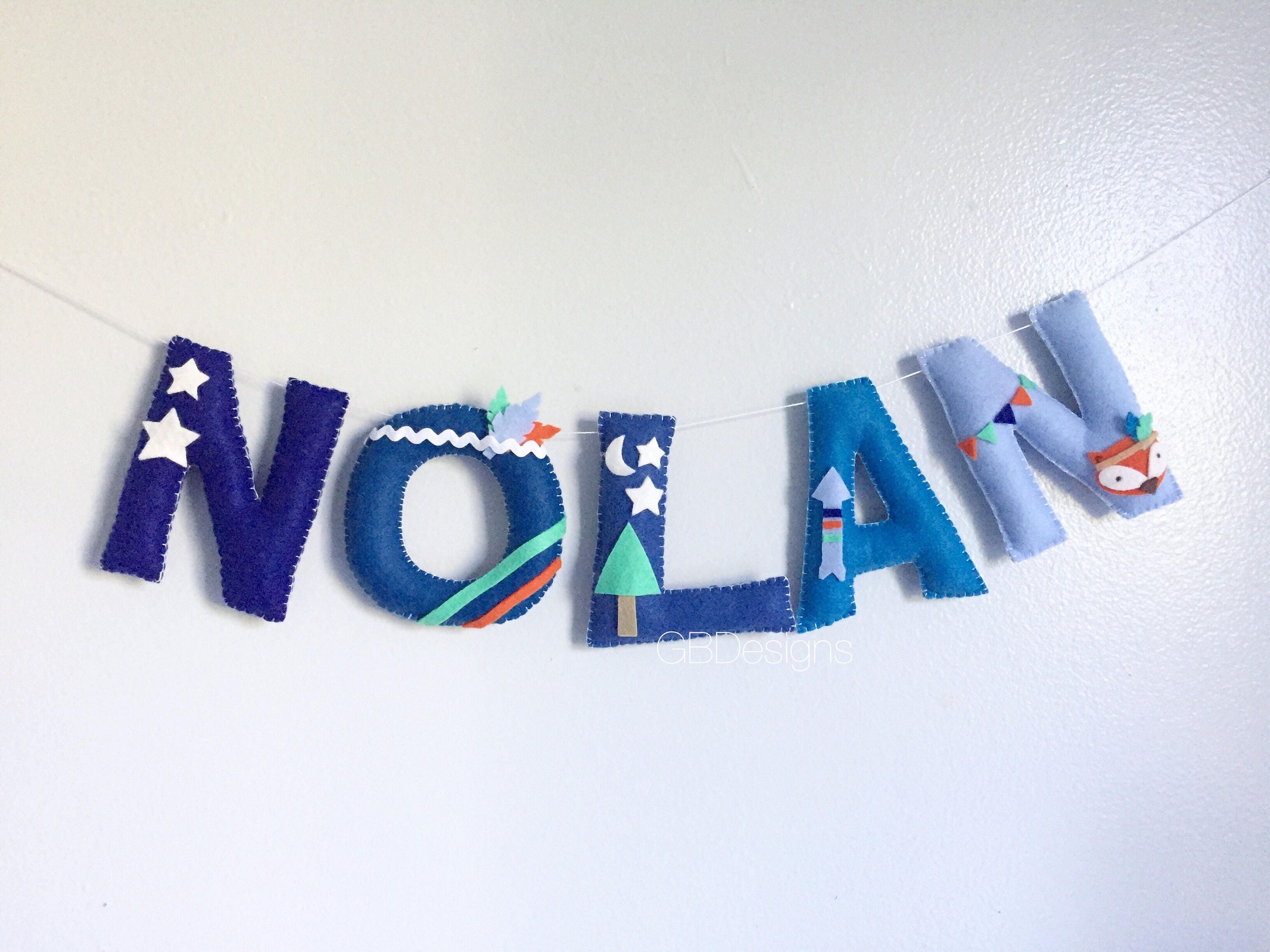 Felt Name Banner Nursery banner wall banner wall banner | Etsy