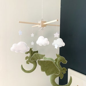 Baby Mobile Dragon, Dragon Mobile, Felt Mobile, Baby Mobile Dragon ...