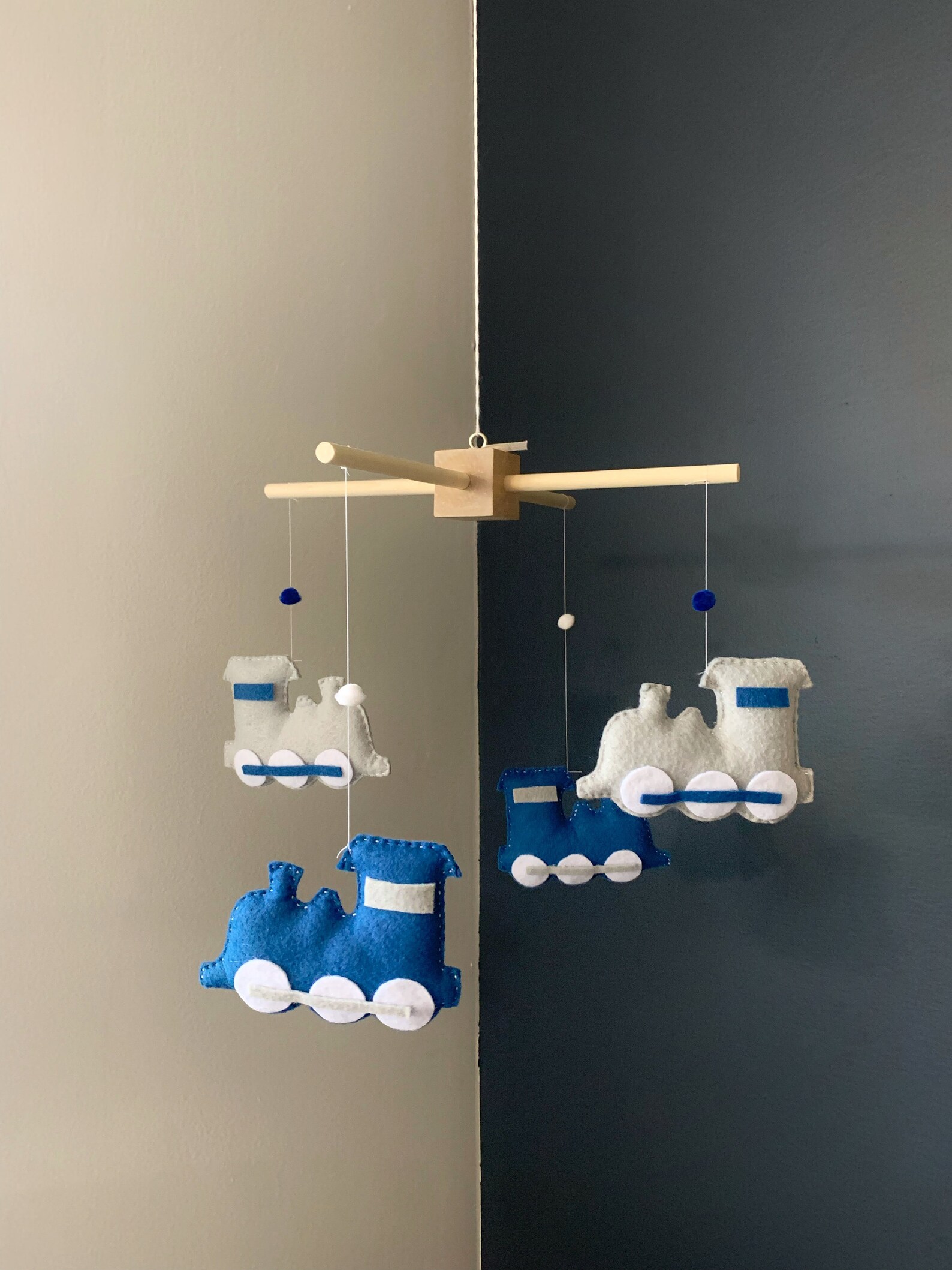 Baby Mobile Boy Theme -baby Crib Mobile - Train Mobile - Neutral Baby ...