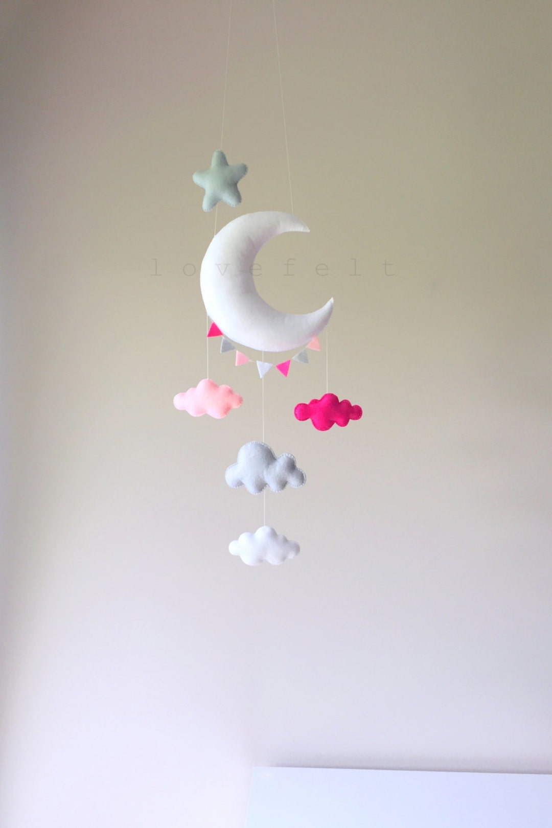 Baby Mobile - Moon Mobile - Cloud Mobile - Baby Mobile Star - Etsy