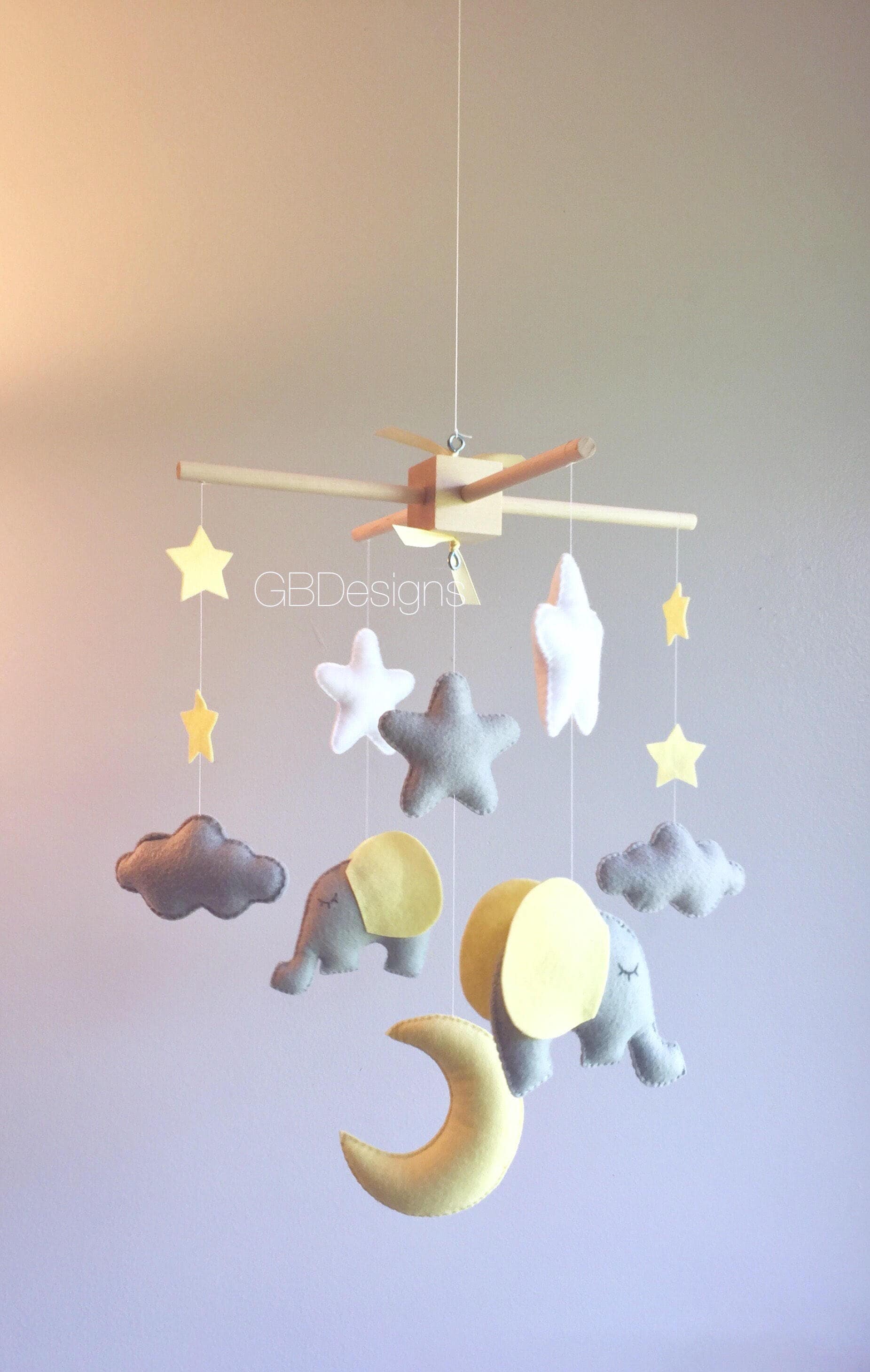 Baby Crib Mobile - Elephant Mobile - Baby Mobile - Neutral Mobile ...
