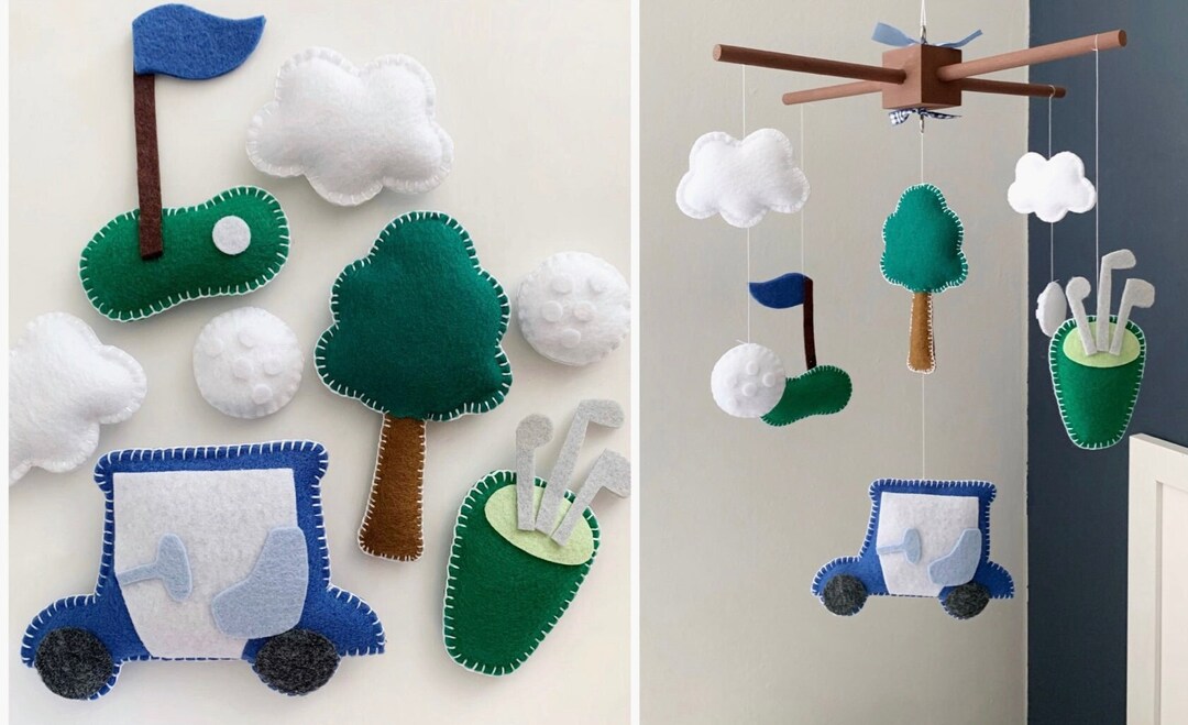 Baby Mobile Golf, Golfing Nursery, Golf Baby Decor, Custom Baby Crib ...