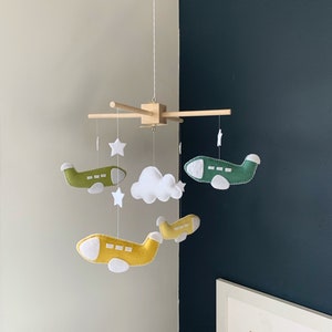 Baby Mobile Airplanes, Baby Boy Mobile, Nursery Mobile Boys, Airplane ...