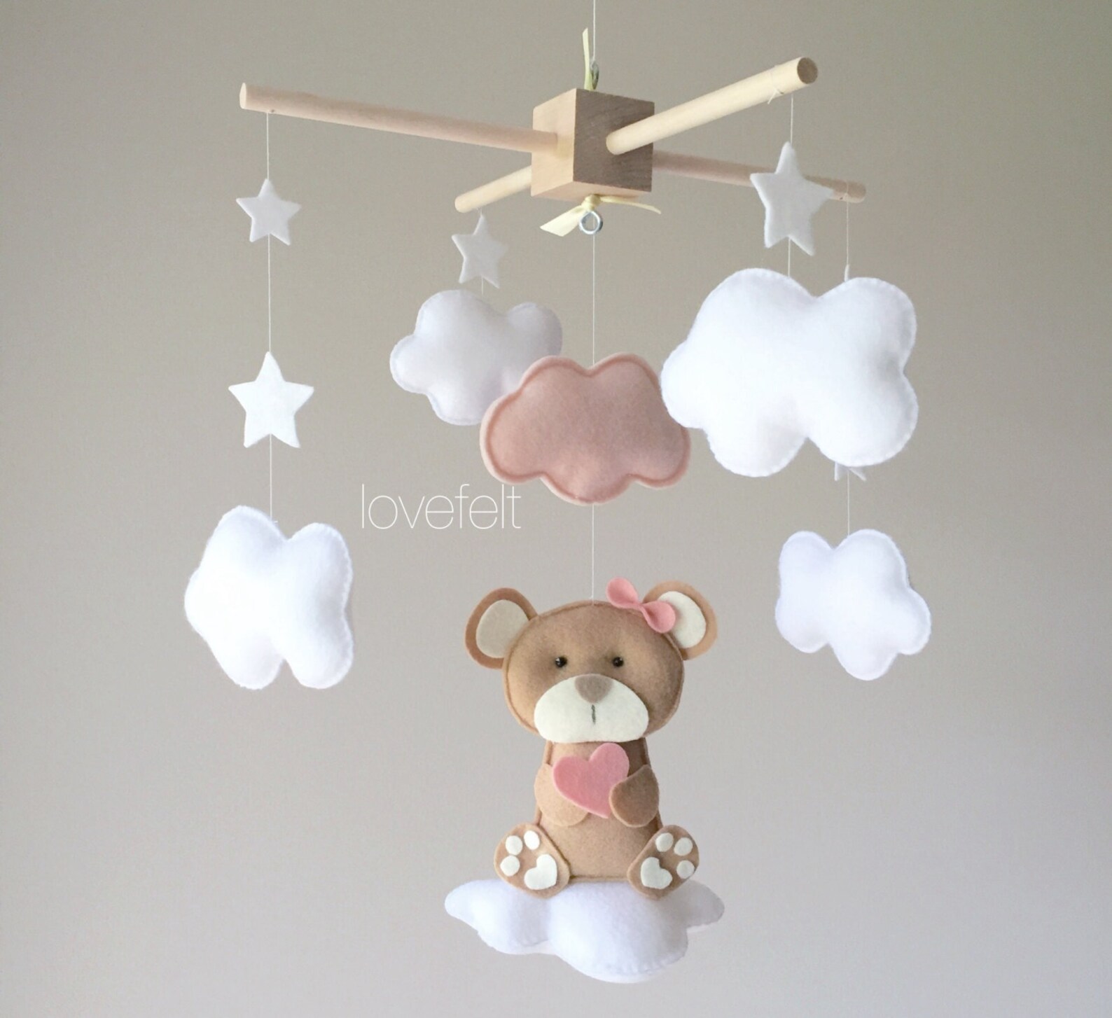 Baby Mobile Bear Mobile Clouds Mobile Teddy Bear Mobile - Etsy