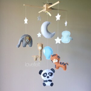 Felt Mobile - Baby Mobile - Baby Mobile Zoo - Jungle Mobile - Baby ...