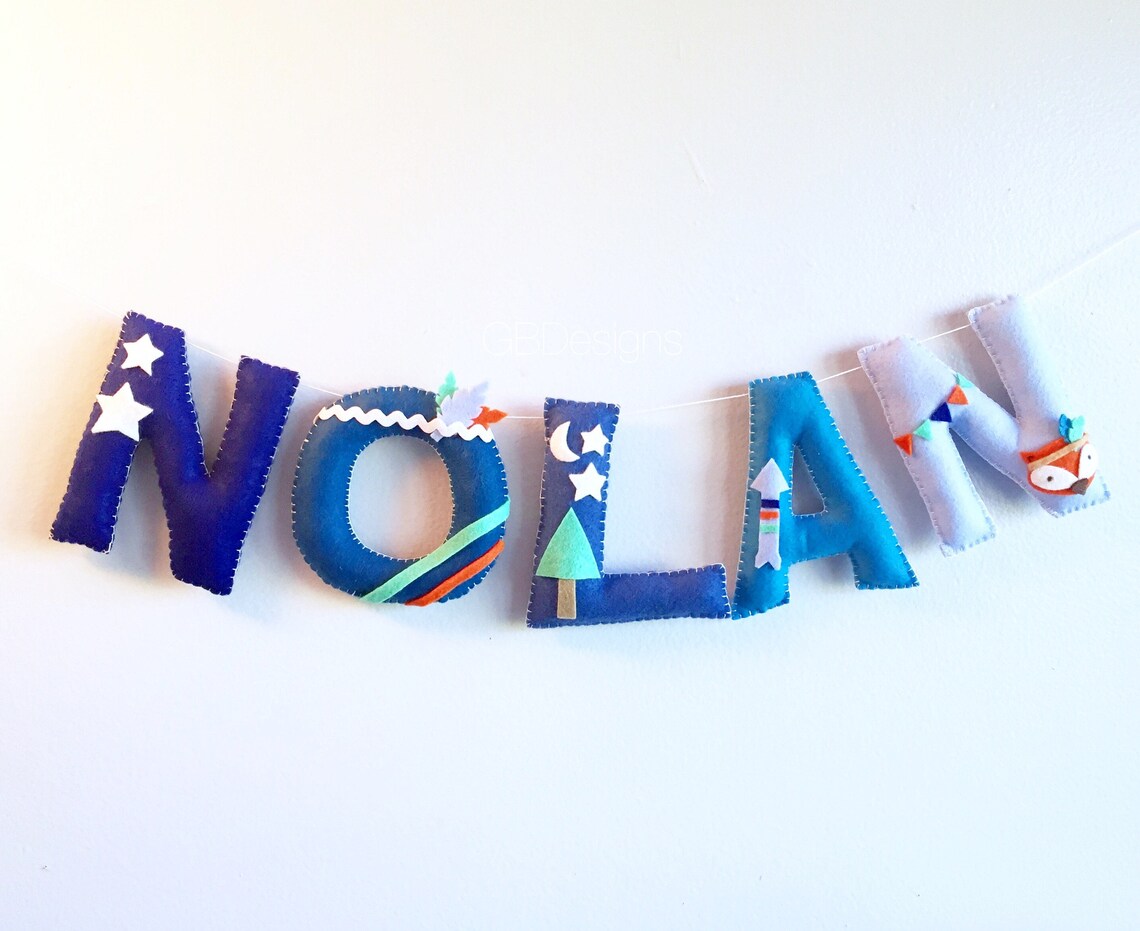 Felt Name Banner Nursery Banner Wall Banner Wall Banner - Etsy