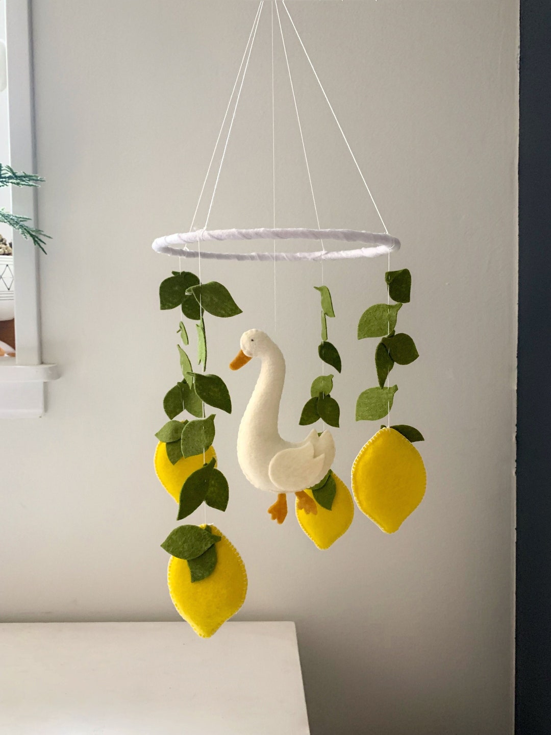 Baby Mobile Citrus, Lemon Baby Mobile, Goose Nursery Decor, Goose, Baby ...