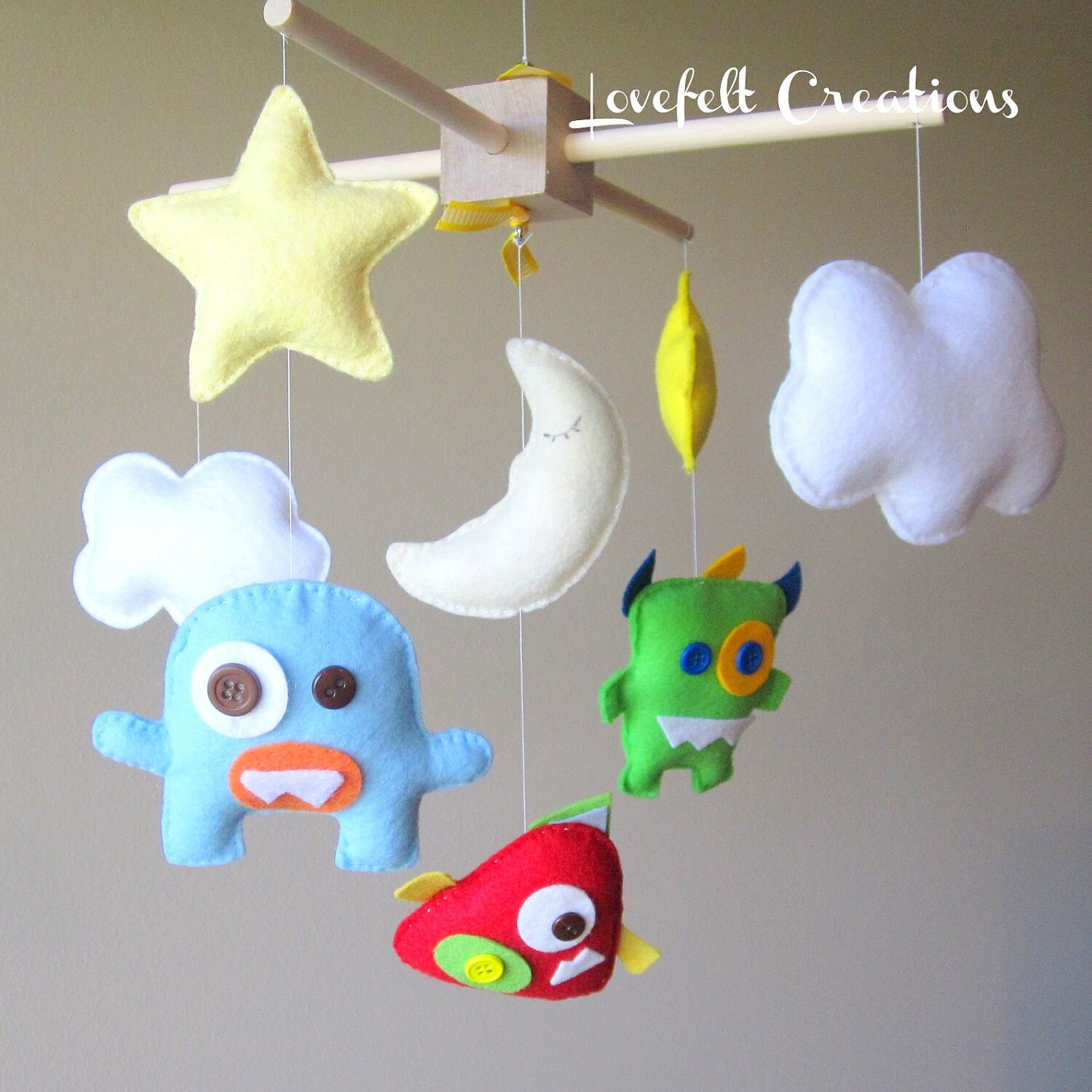 Baby Mobile Monster Mobile Nursery Monster Aliens Mobile | Etsy