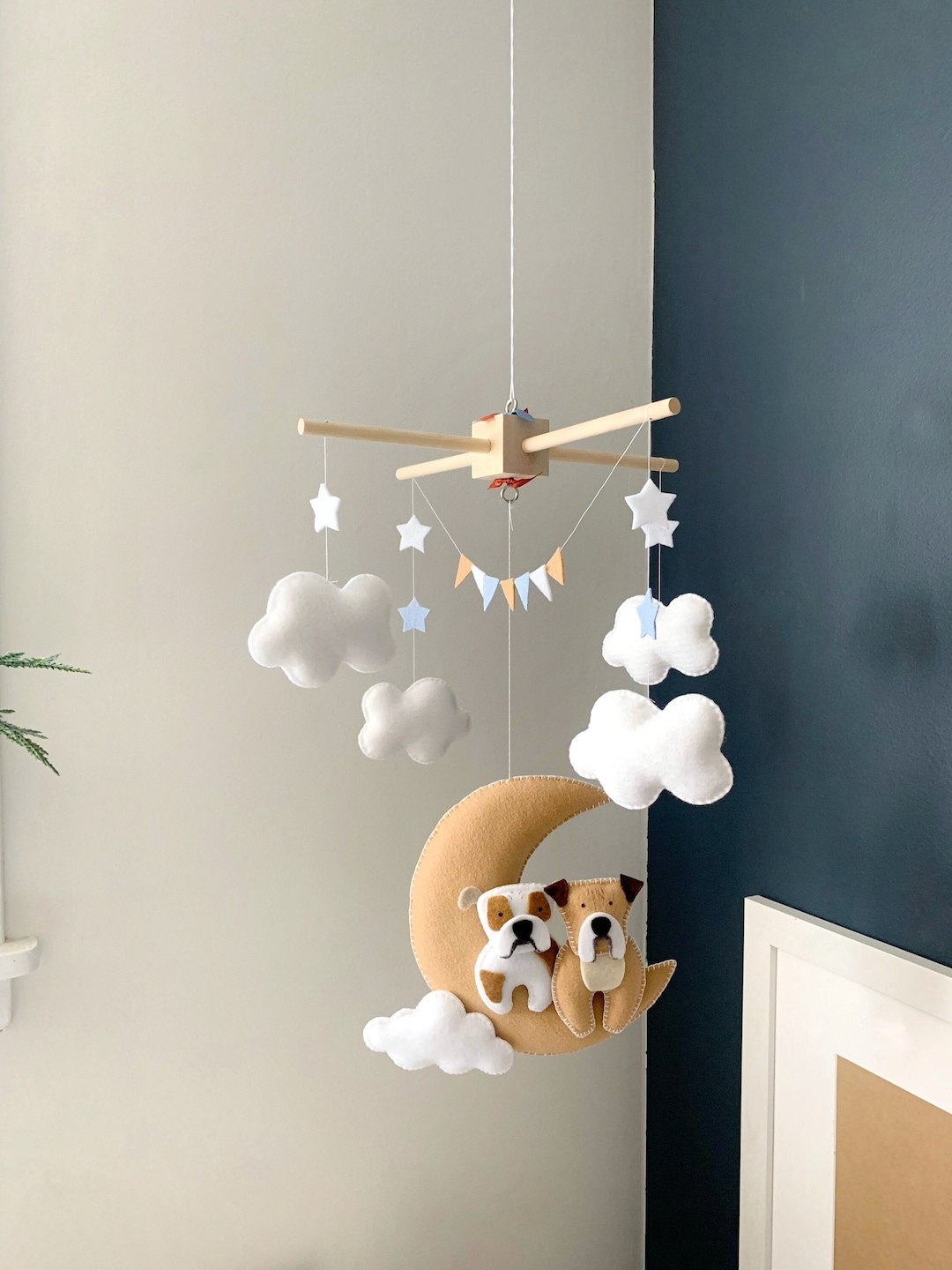 Baby Mobile Dogs - Dog Mobile - Nursery Decor Dogs - Moon Baby Mobile ...