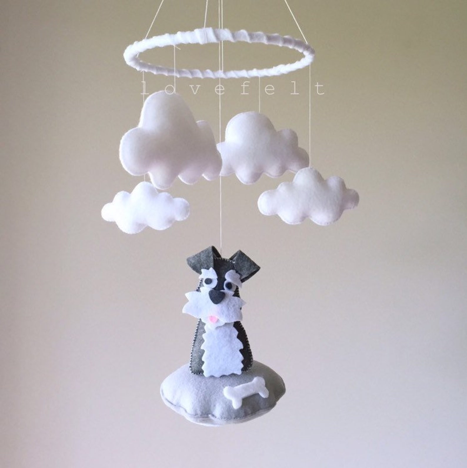 Felt Mobile - Dog Baby Mobile - Dog Mobile - Baby Mobile Dog ...