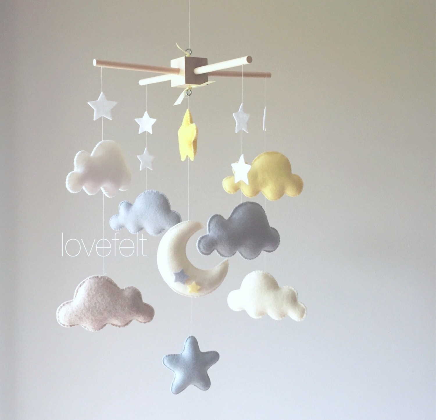 Gender Neutral Baby Mobile Cloud Mobile Clouds and Stars | Etsy