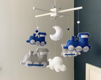 Baby Mobile baby Crib Mobile Train Mobile Train Baby Mobile Crib Mobile ...
