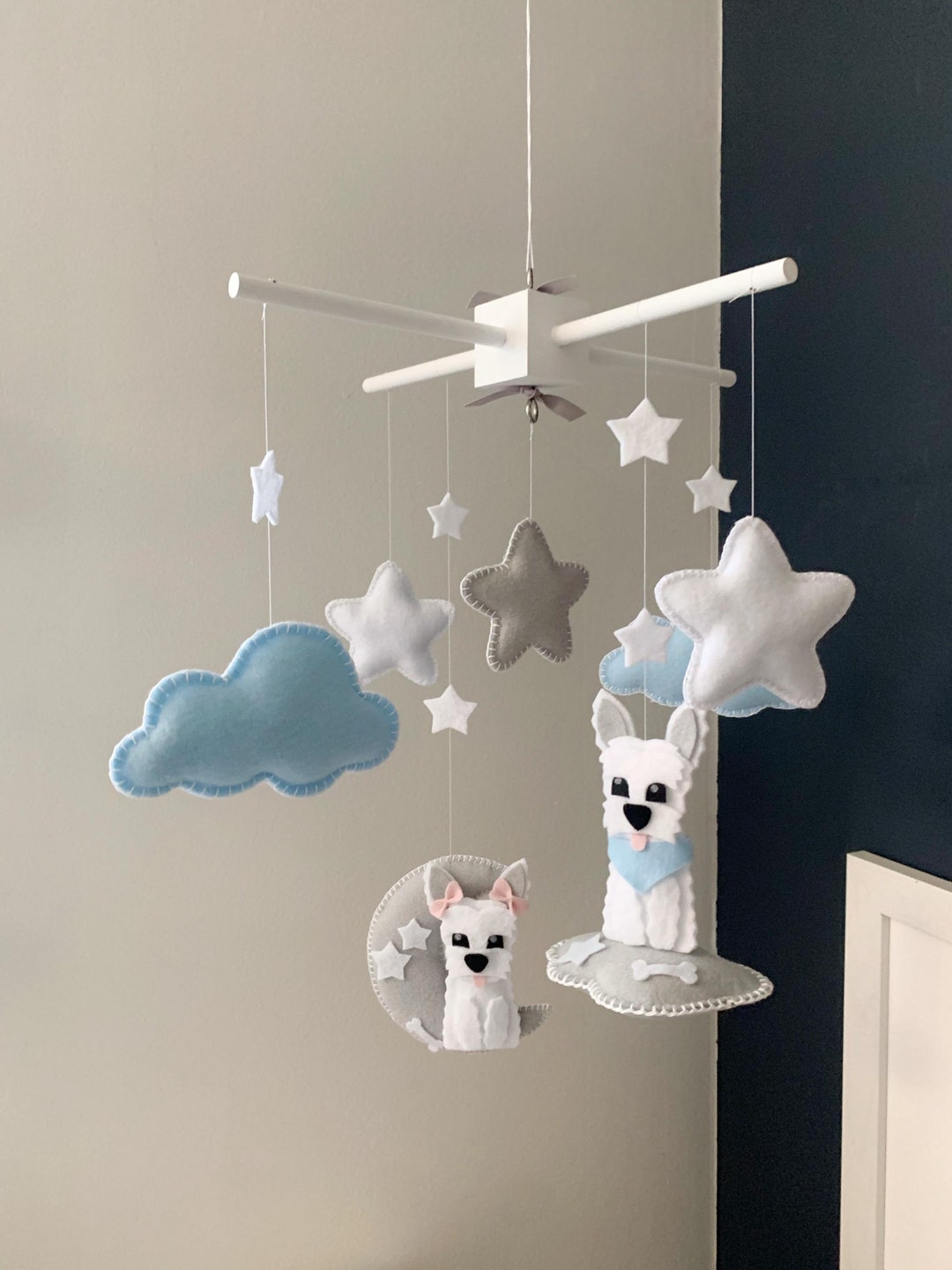 Baby Crib Mobile Dog, Baby Mobile, Dog Mobile, Baby Mobile Dog Westin ...