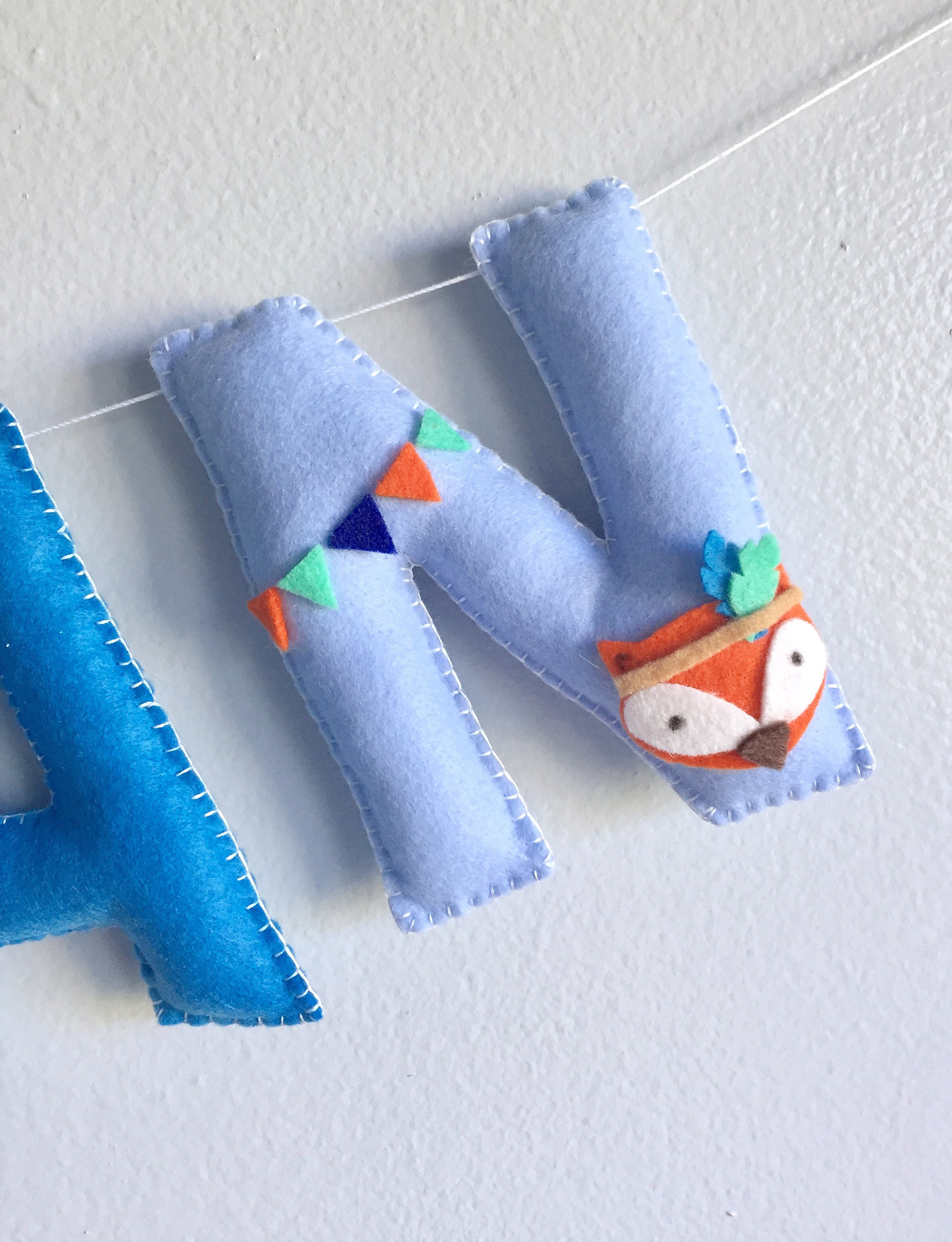Felt Name Banner Nursery banner wall banner wall banner | Etsy