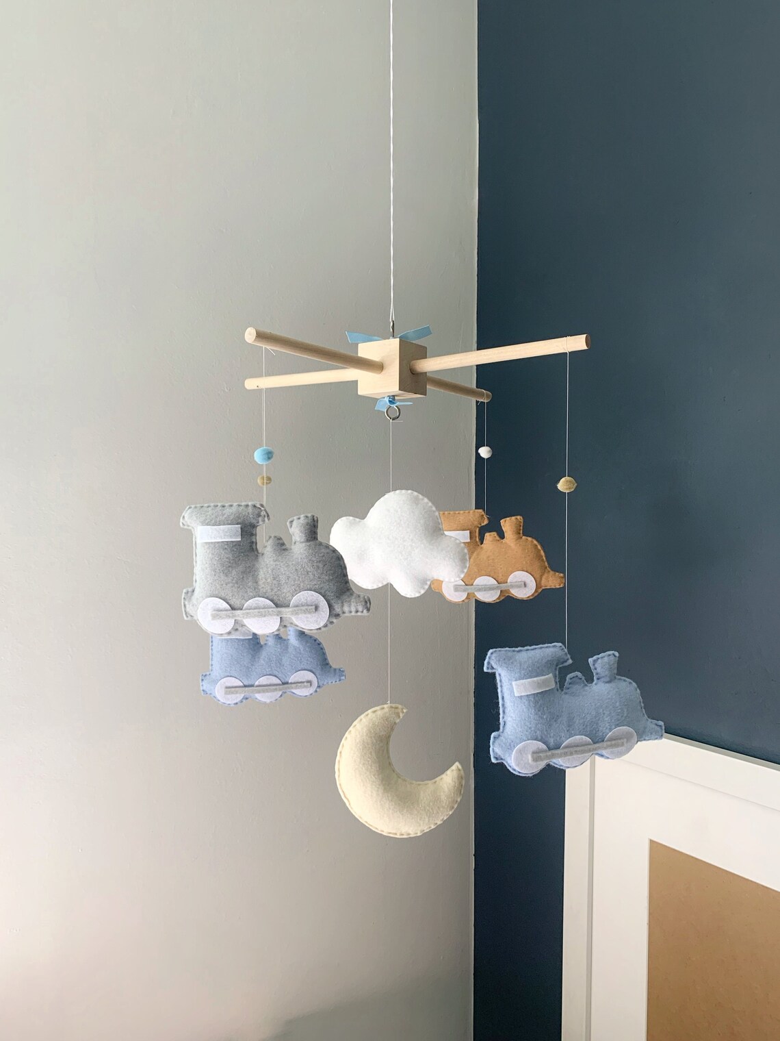 Baby Mobile -baby Crib Mobile - Train Mobile - Train Baby Mobile - Crib ...
