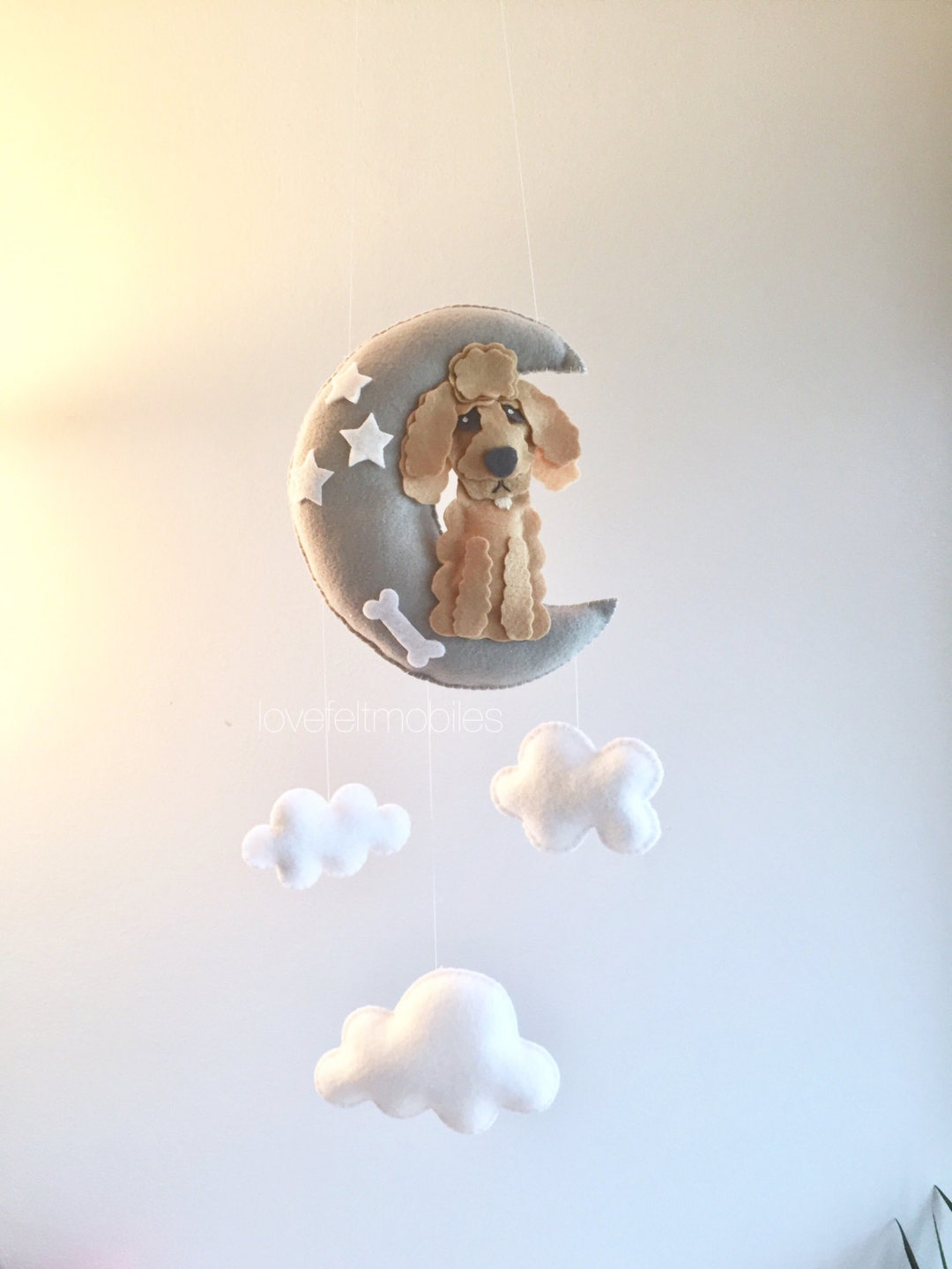Baby Mobile - Baby Mobile Dog - Labradoodle Mobile - Dog Mobile - Moon ...