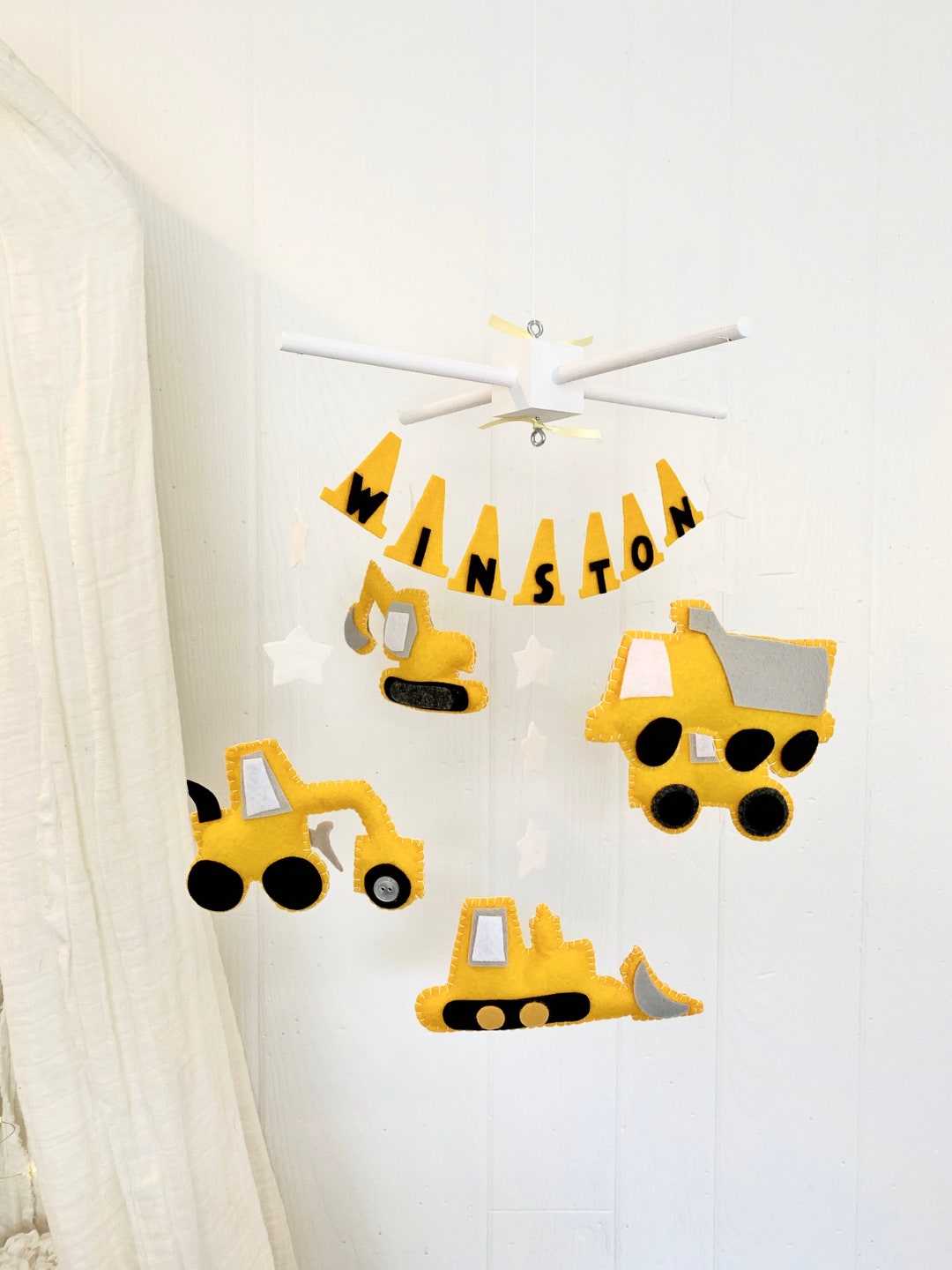 Baby Mobile - Construction Baby Nursery - Baby Crib Mobile - Baby Decor ...