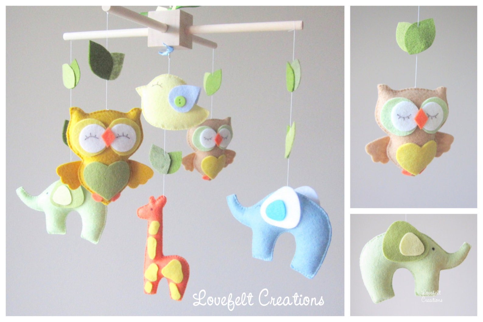 Felt Mobile Baby Mobile Animals Mobile Forest Mobile - Etsy