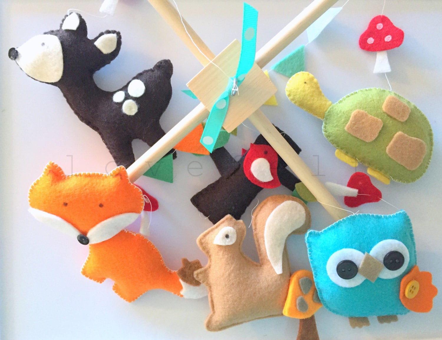 Woodland Baby Mobile fox baby baby mobile woodland | Etsy