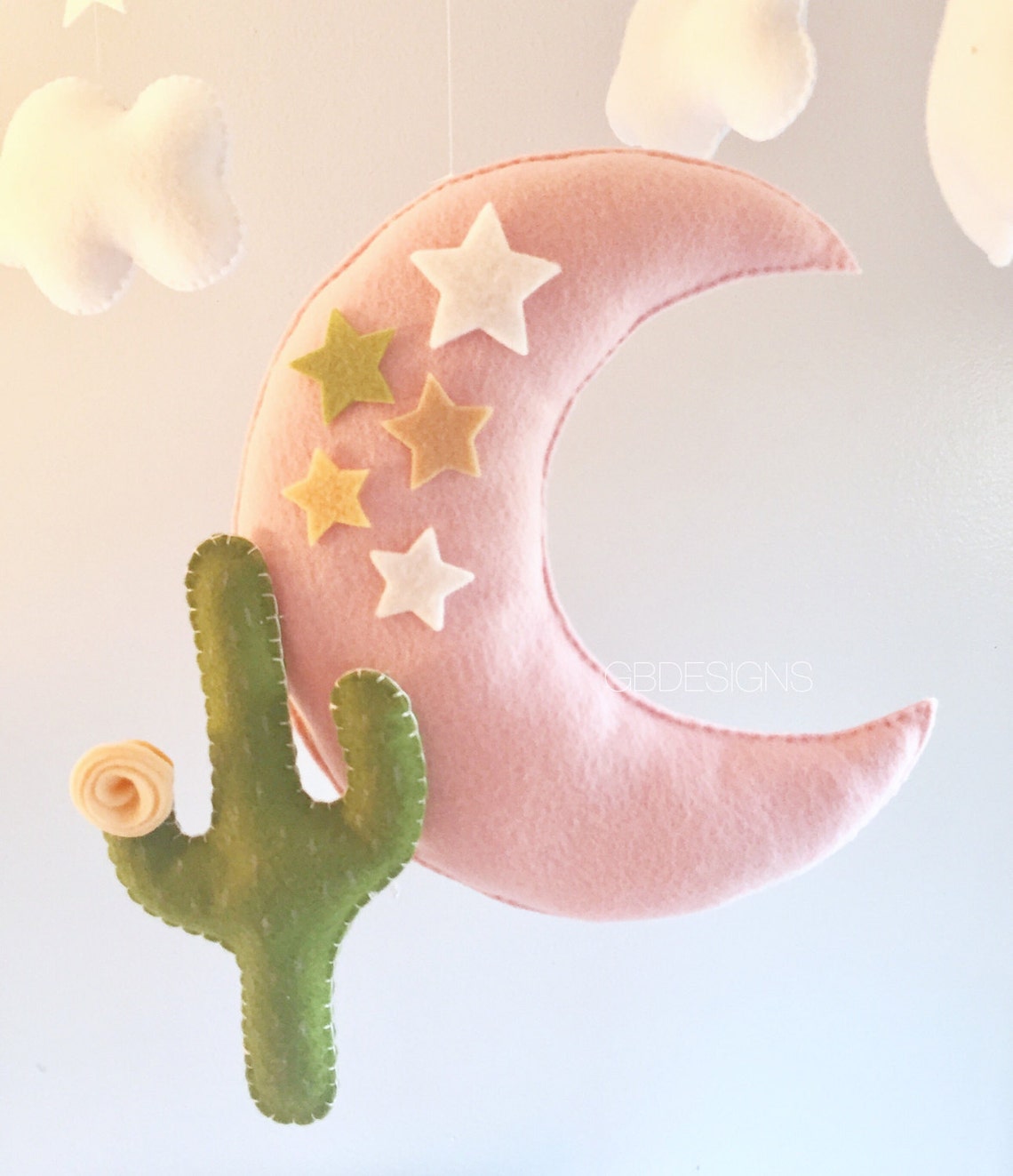 Baby mobile Moon mobile desert mobile Stars and clouds | Etsy