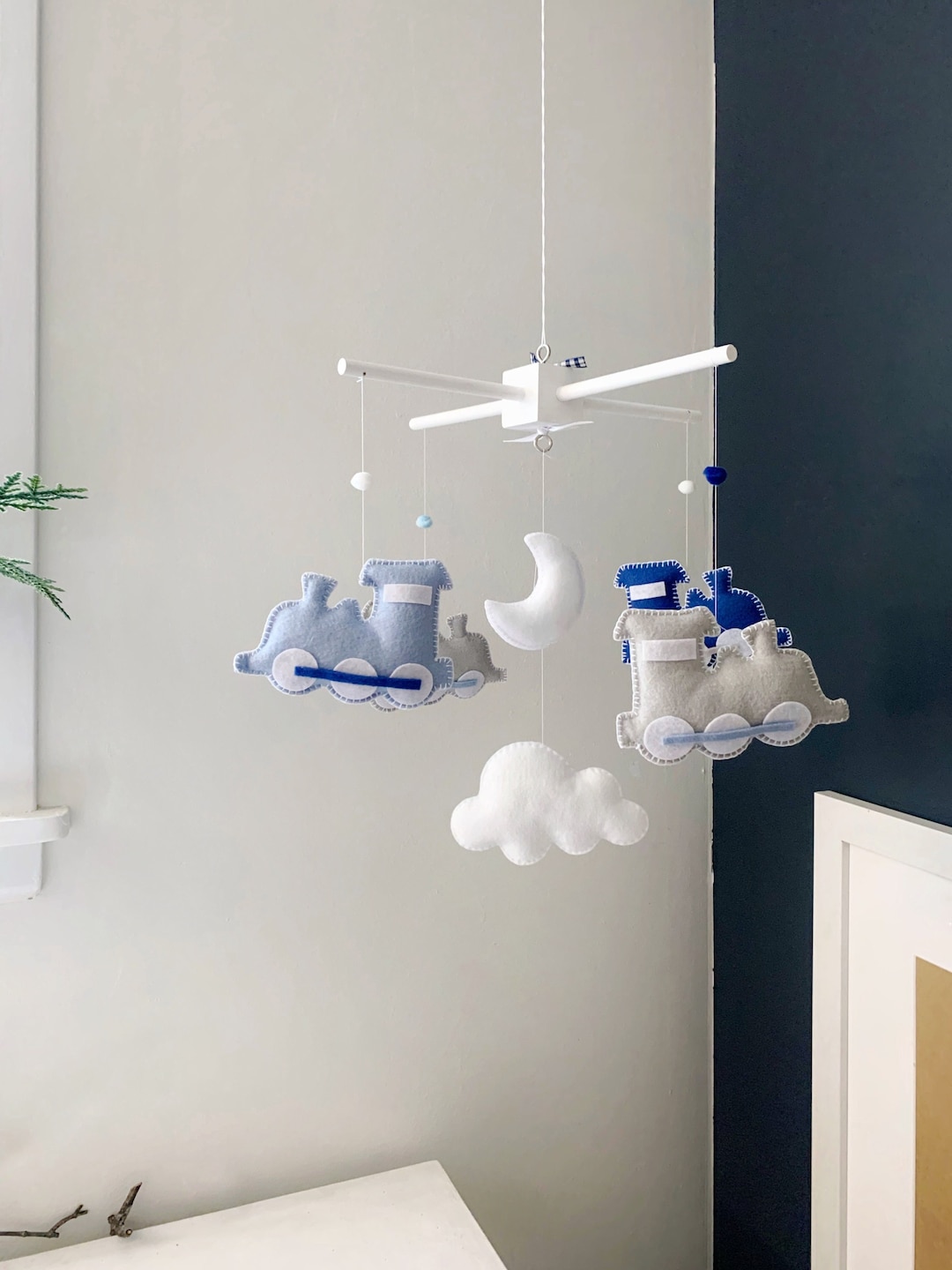 Baby Mobile -baby Crib Mobile - Train Mobile - Train Baby Mobile - Crib ...