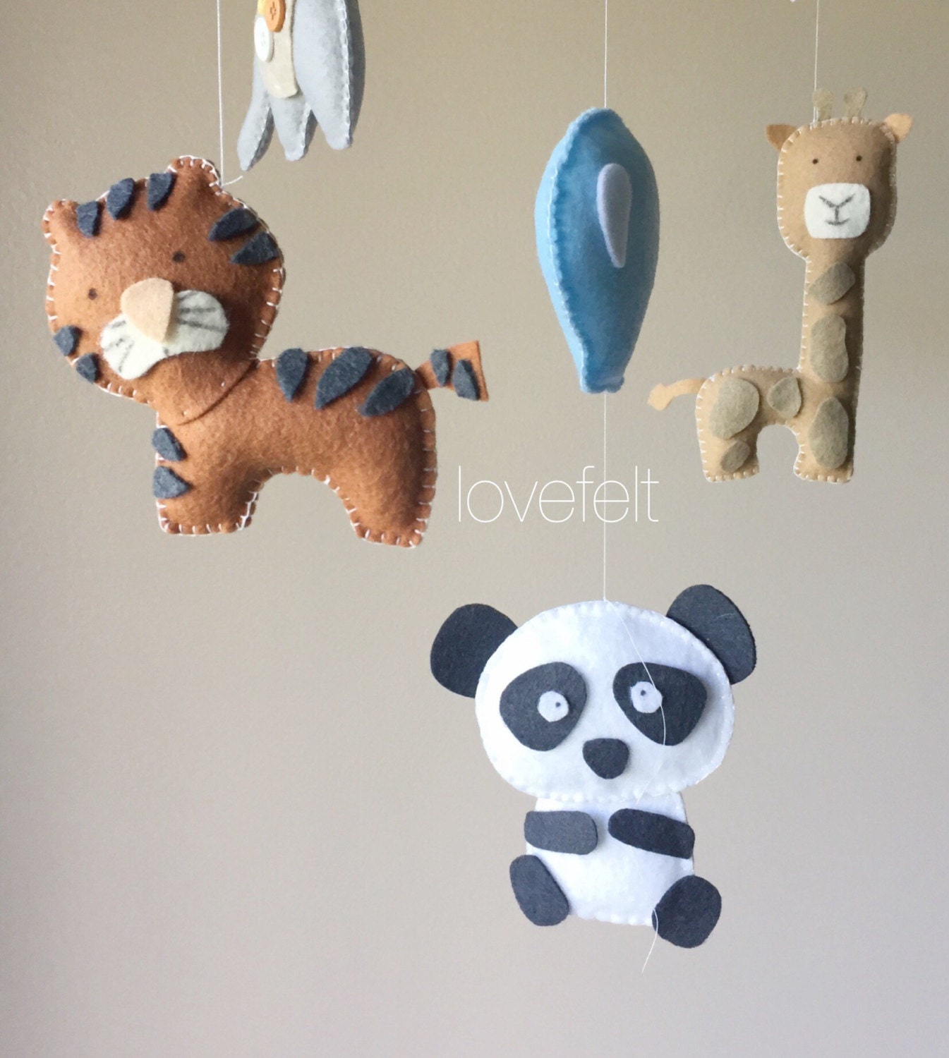 Felt mobile Baby Mobile Baby mobile zoo Jungle Mobile | Etsy