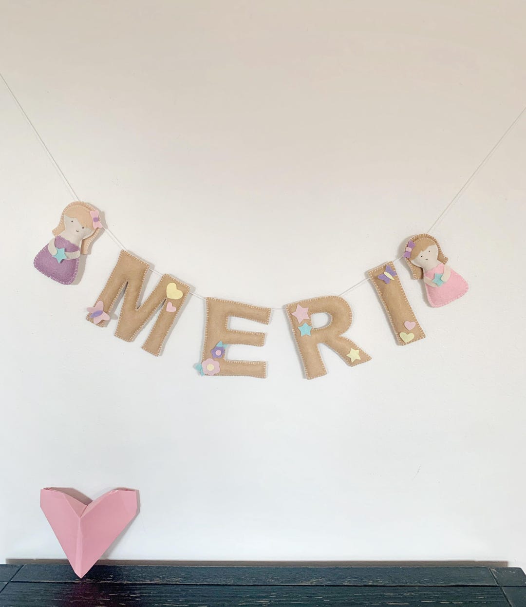 Felt Name Banner - Nursery Banner - Wall Banner - Wall Banner - Nursery ...