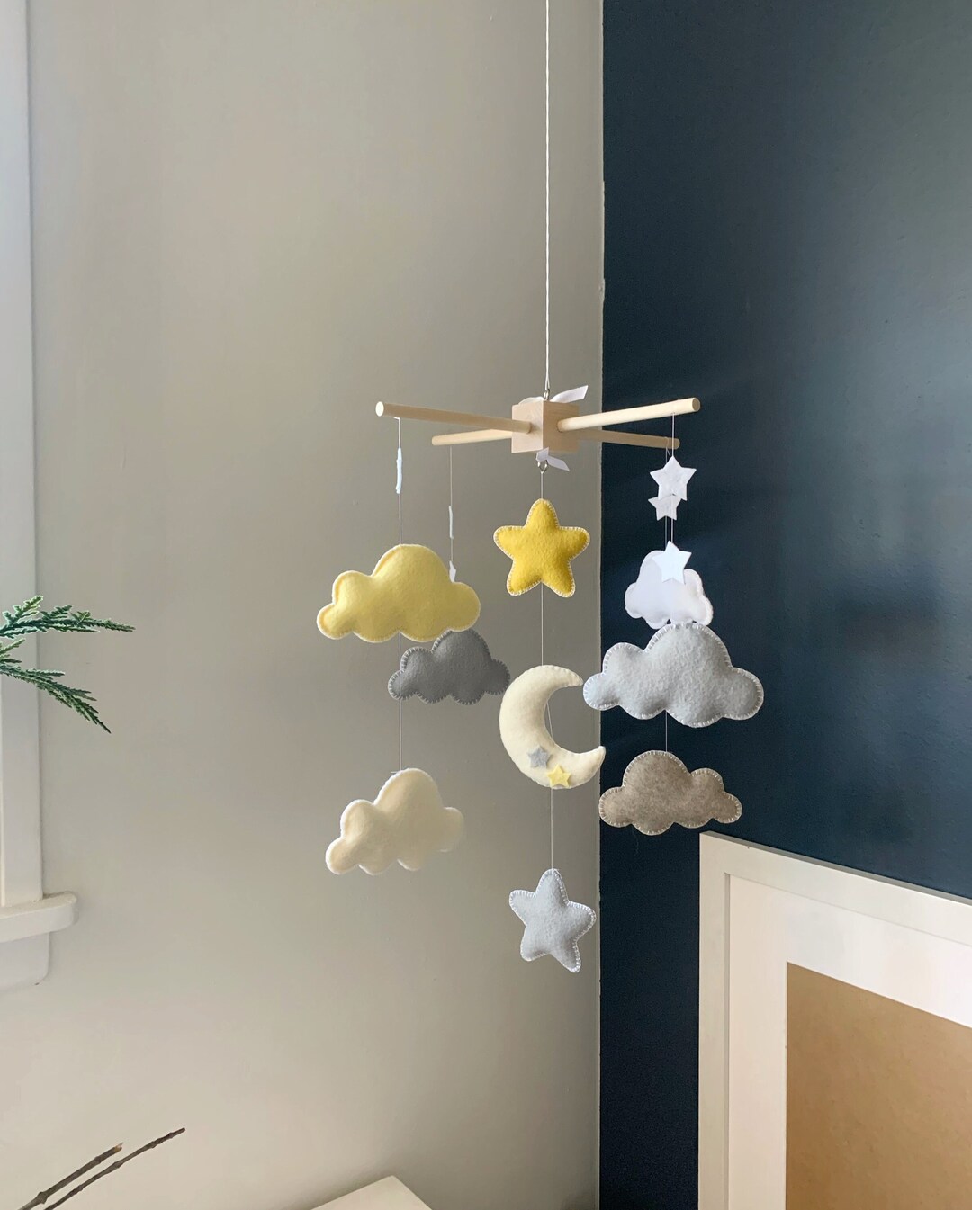 Gender Neutral Baby Mobile - Cloud Mobile - Clouds and Stars Mobile ...
