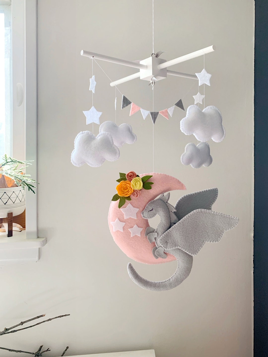 Dragon Baby Mobile, Baby Mobile Dragon, Dragon Nursery, Fairytale ...