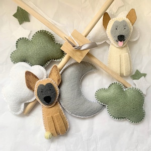 Custom Dog Baby Mobile – Felt Puppy Crib Mobile, Nursery Decor - Etsy