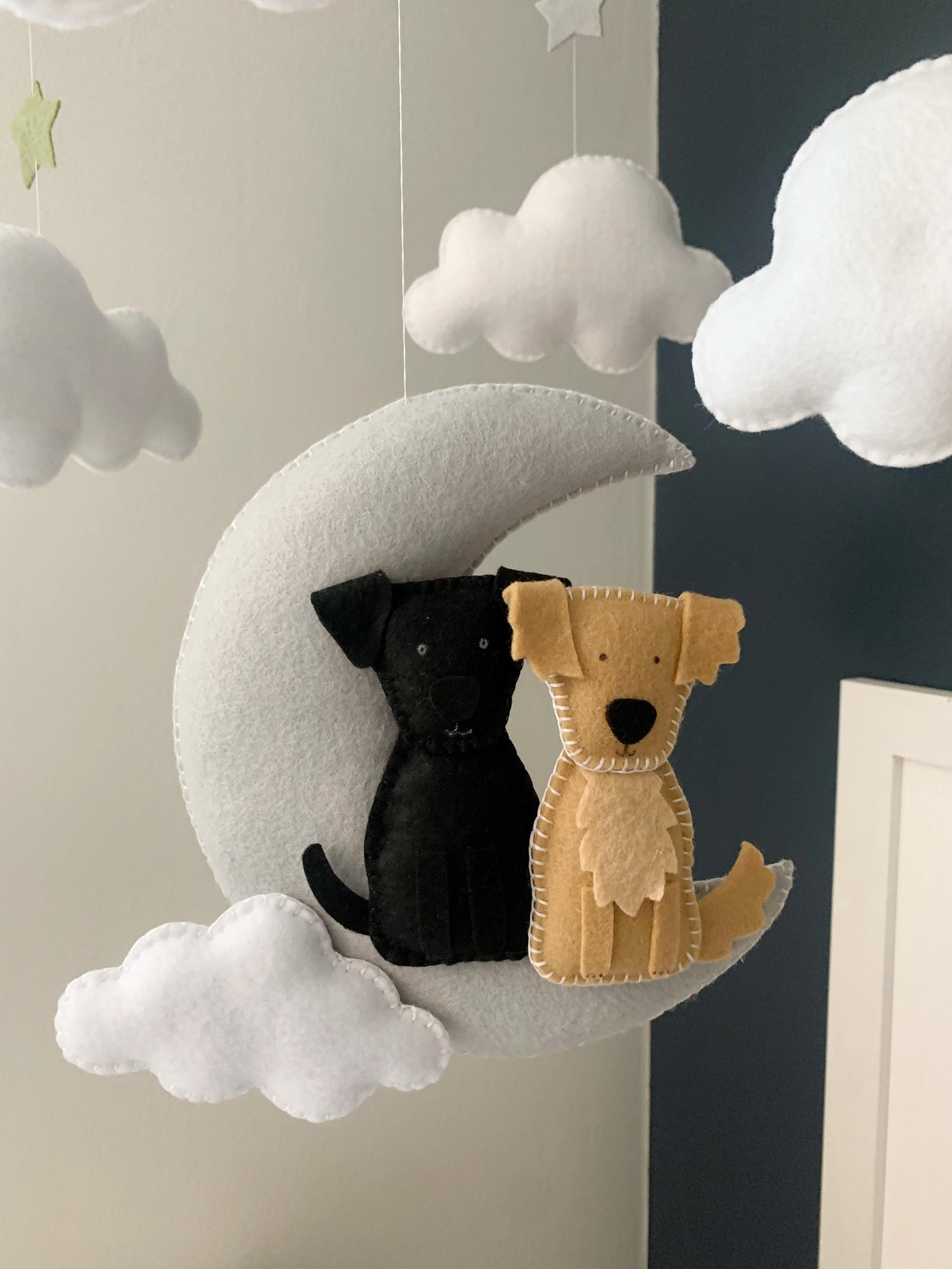 Baby Mobile Dogs - Dog Mobile - Nursery Decor Dogs - Moon Baby Mobile ...