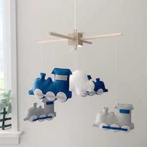 Baby Mobile -baby Crib Mobile - Train Mobile - Train Baby Mobile - Crib ...