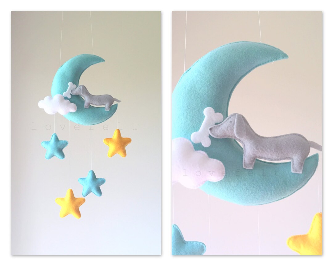 Custom Dog Baby Mobile - Handmade Baby Decor- Baby Mobile Handmade ...