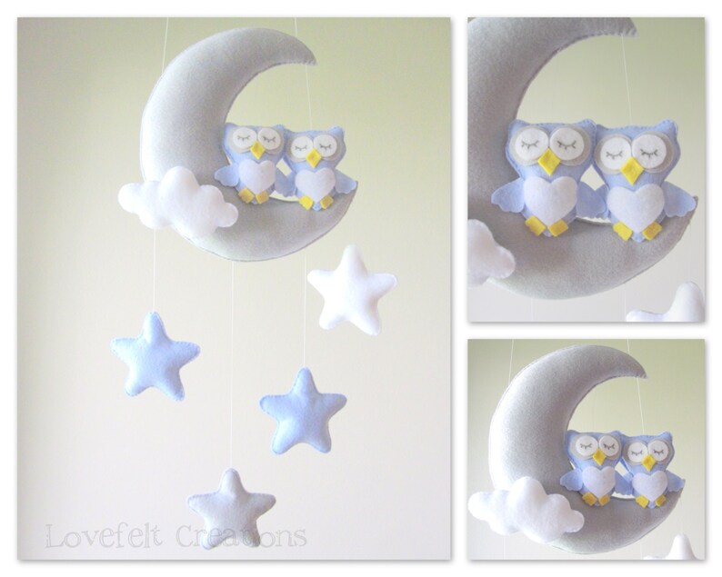 Baby Mobile - Owl Mobile - Crib Mobile Owl - Baby Mobile Stars - Etsy
