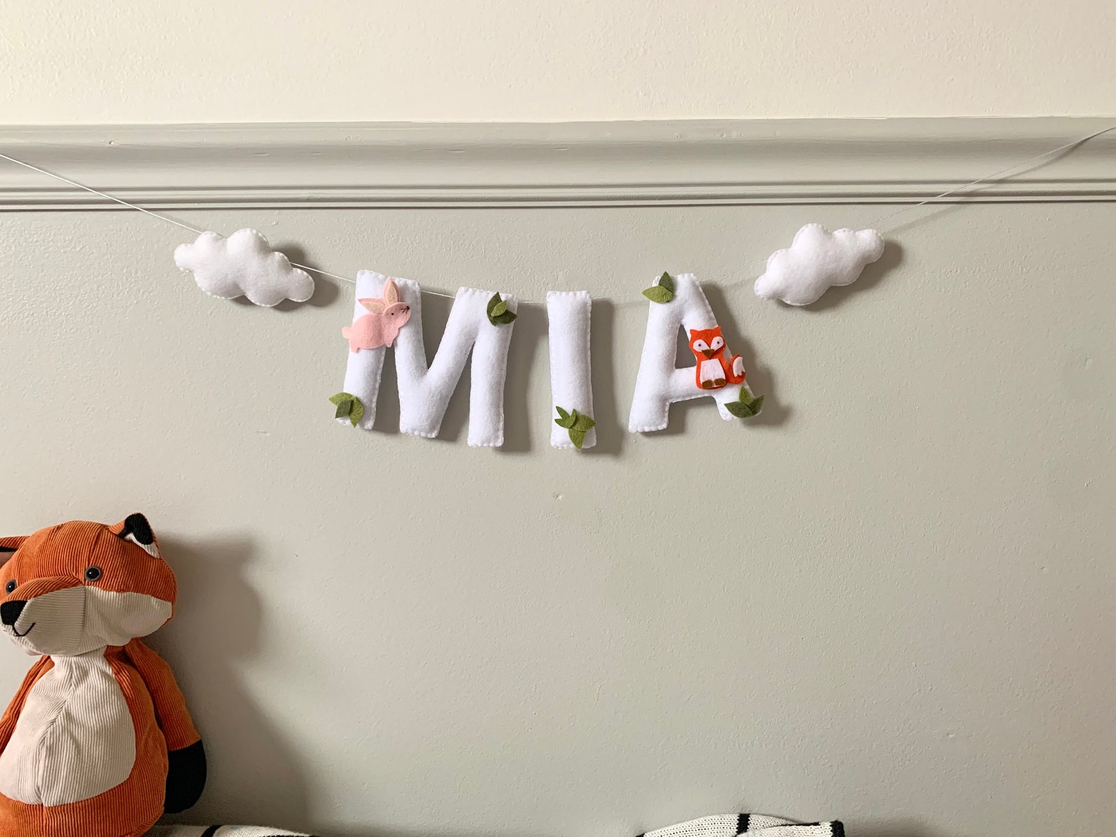 Felt Name Banner - Nursery Banner - Wall Banner - Wall Banner - Nursery ...