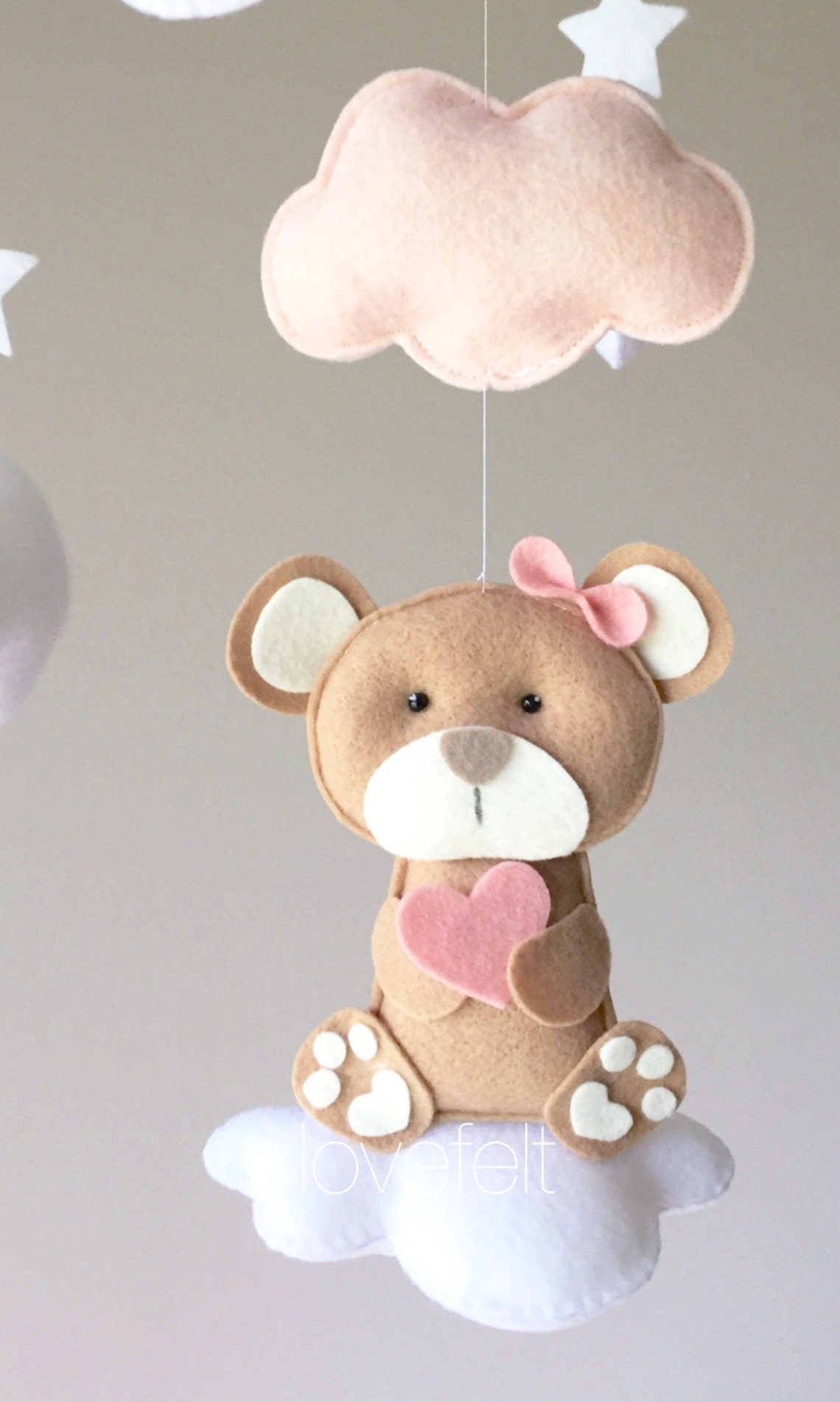 Baby Mobile Bear Mobile Clouds Mobile Teddy Bear Mobile - Etsy