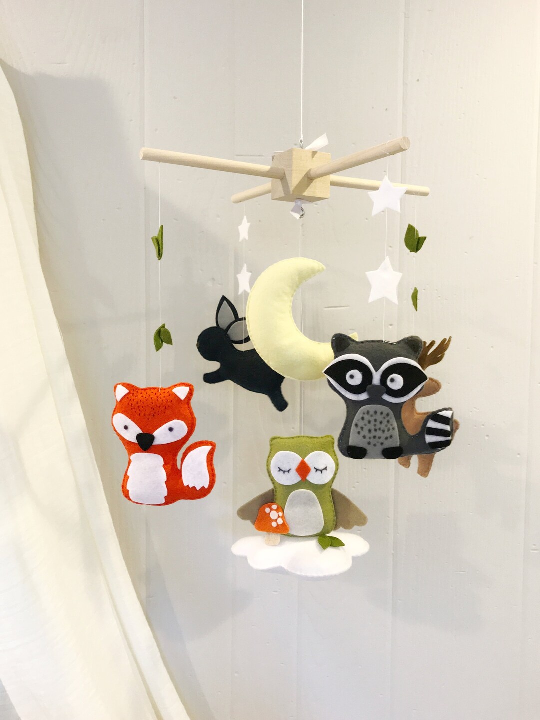 Baby Mobile Woodland Animals, Baby Mobile Neutral, Baby Mobile Woodland ...