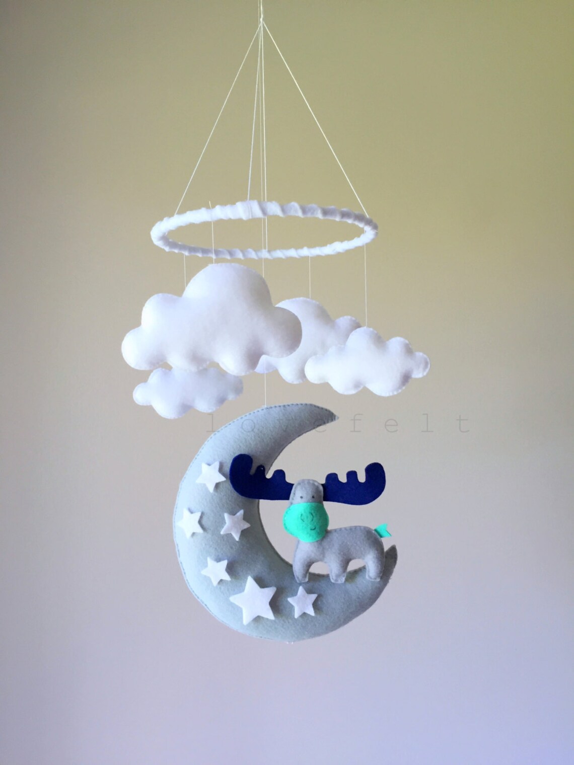 Baby Mobile Moose Mobile Baby Mobile Moose Moon Mobile - Etsy