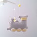 Baby Mobile baby Crib Mobile train Mobile Yellow and Gray Mobile or ...