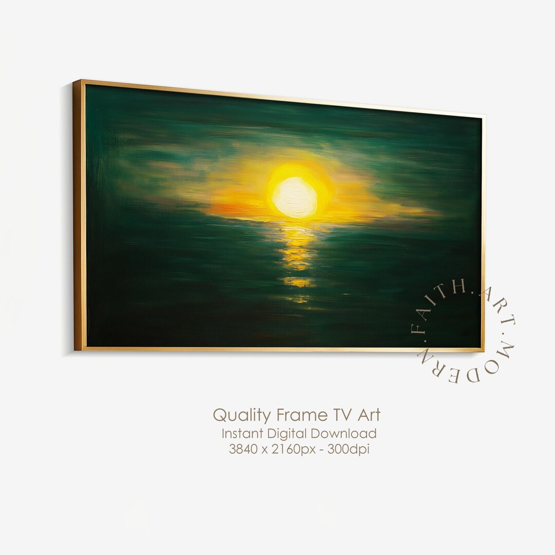 Let There Be Light Frame TV Art, Genesis Christian TV Art, Sunrise ...