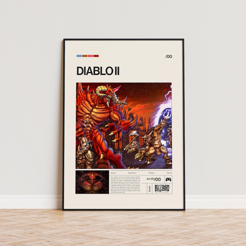 Diablo Gaming Poster - Etsy