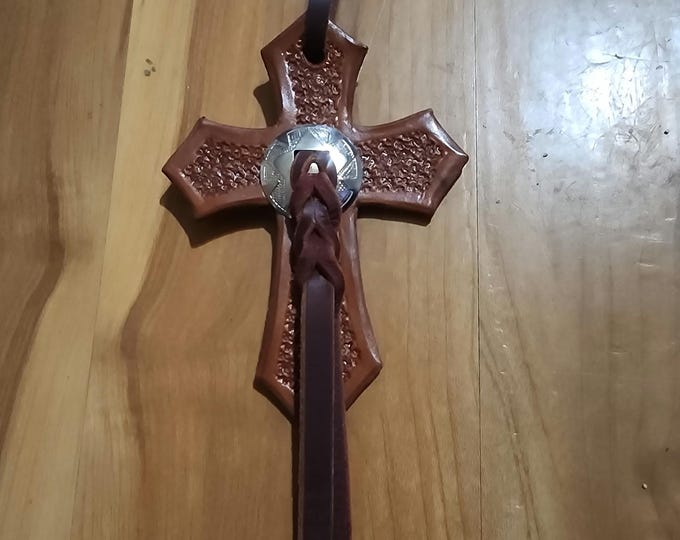 Tooled Leather Cross Purse/bag/saddle Charm - Etsy